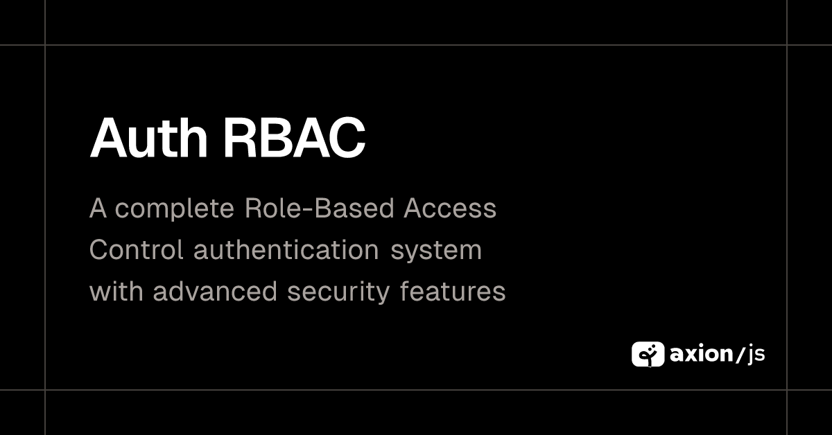 Auth RBAC - axionjs