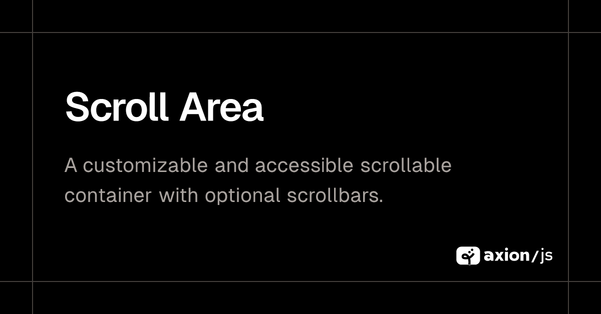 Scroll Area - axionjs