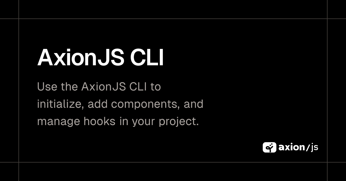 AxionJS CLI - axionjs