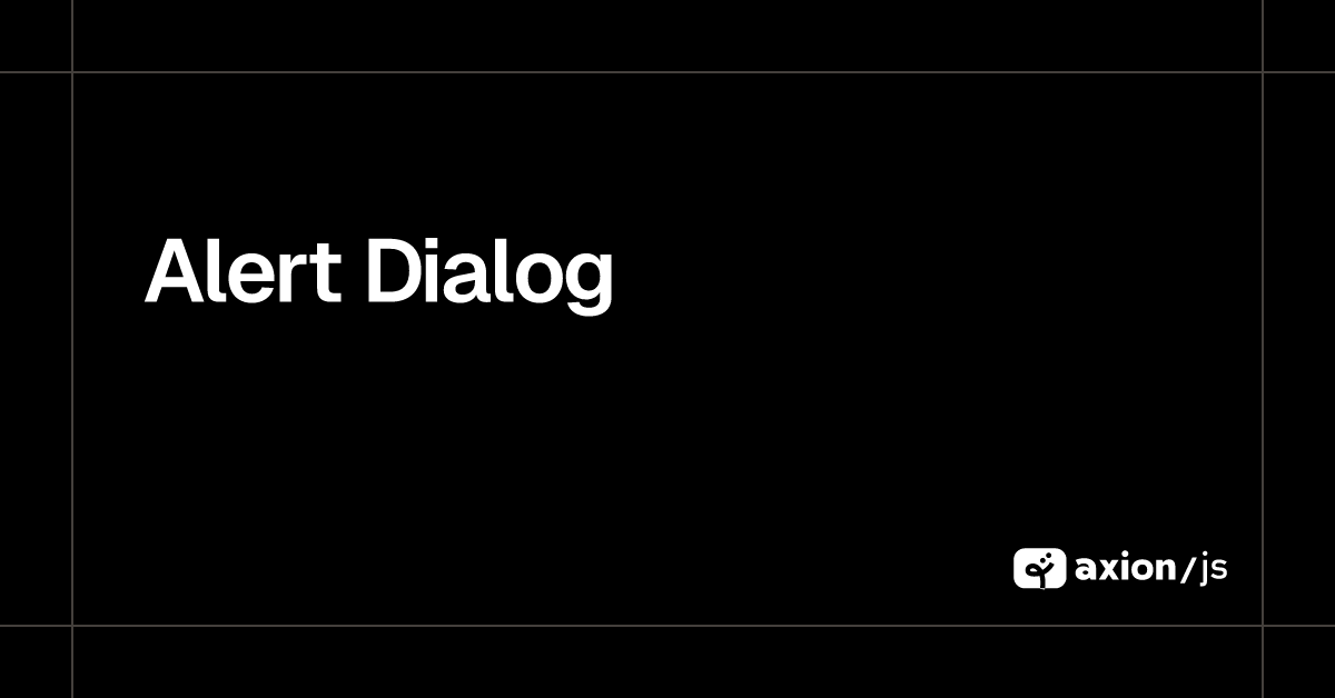 Alert Dialog Axionjs