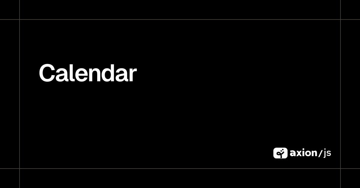 Calendar - axionjs