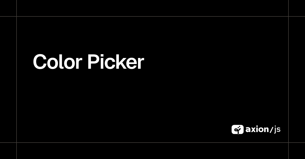 Color Picker - axionjs