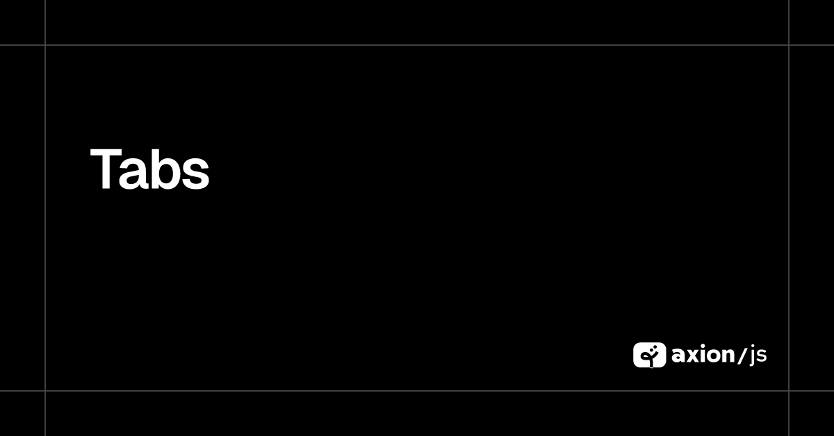 Tabs - axionjs